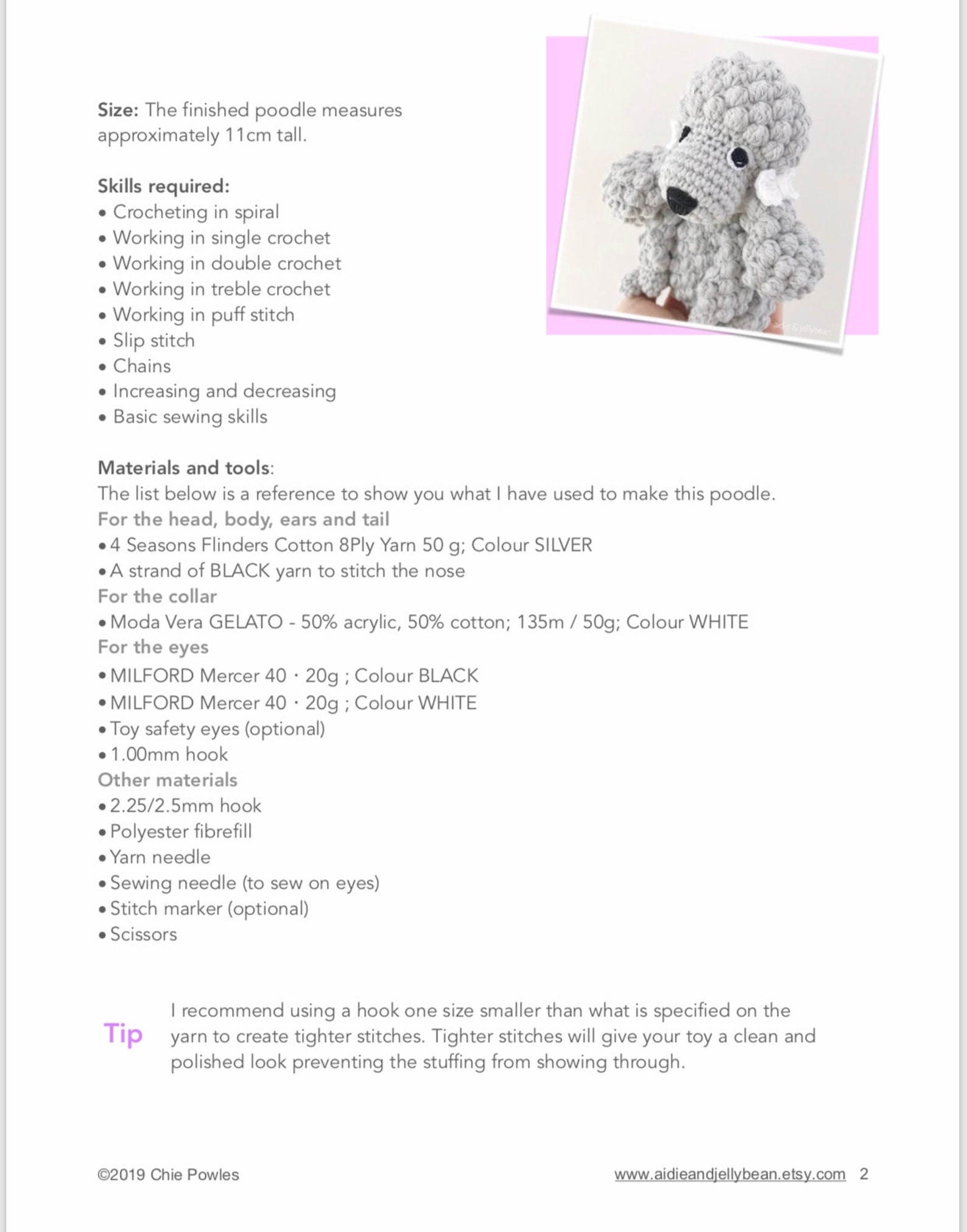 AMIGURUMI PATTERN/ Tutorial english/español Amigurumi Poodle - Etsy