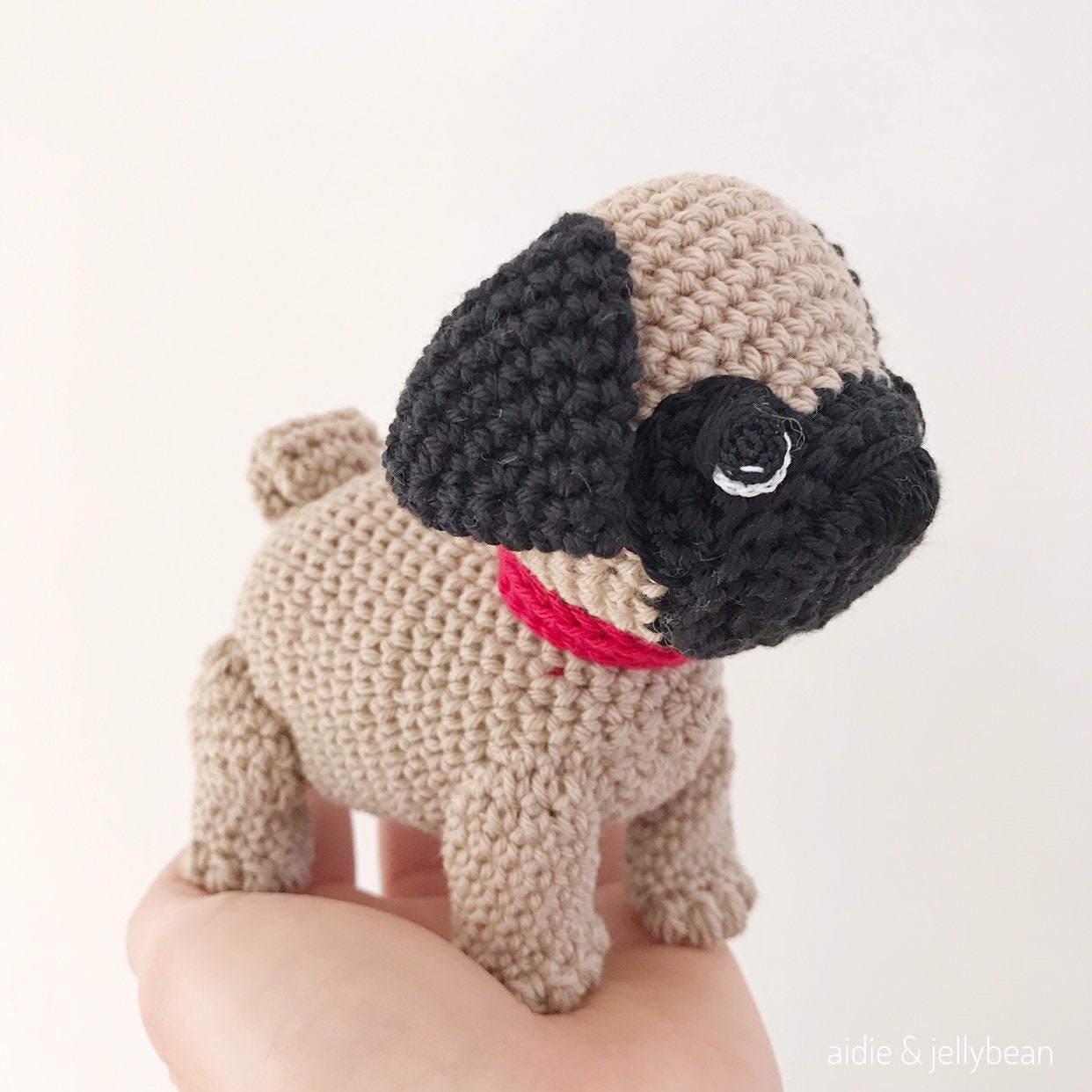 Customisable PUG Crochet Amigurumi With Collar Crochet - Etsy