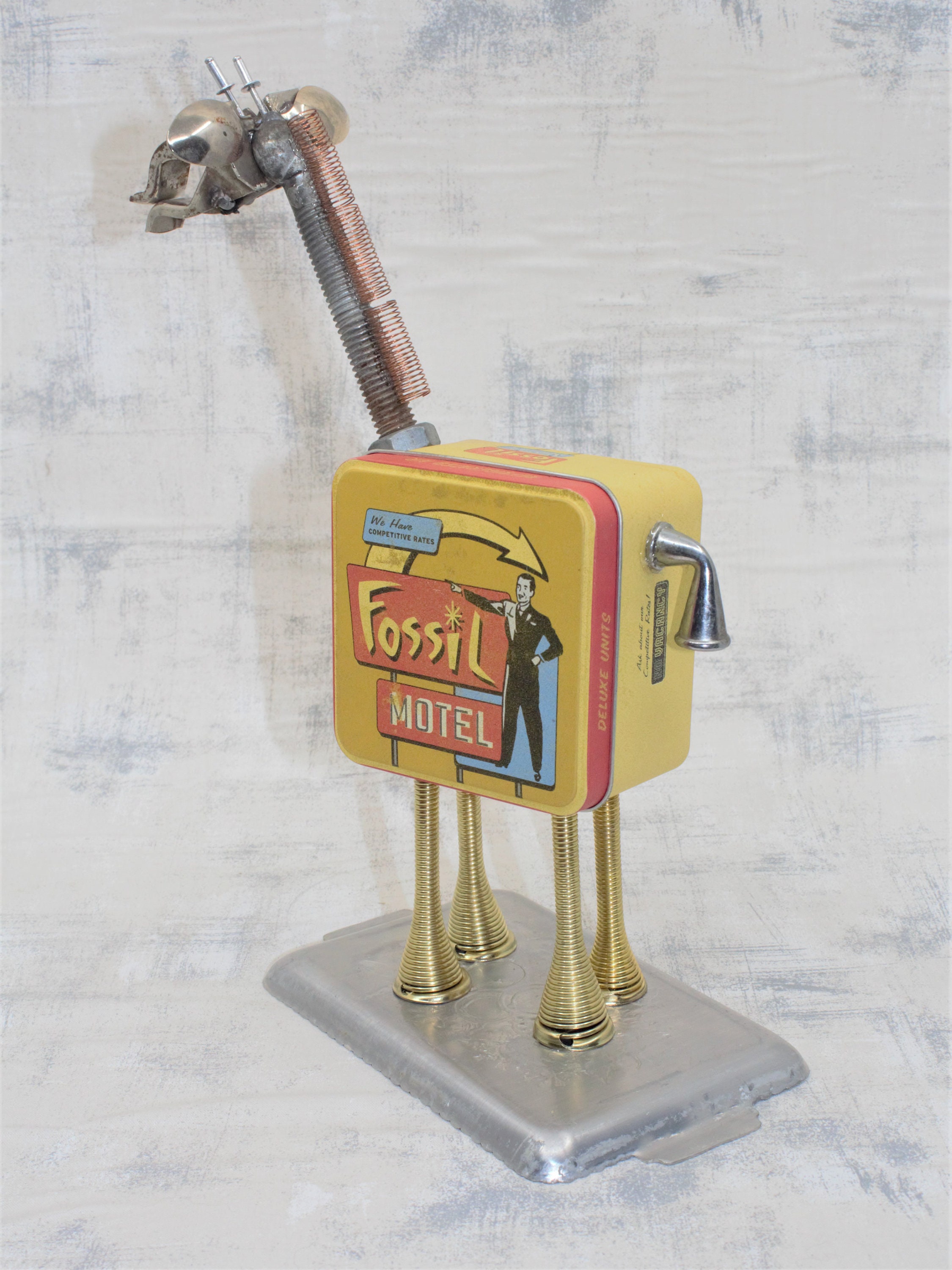 Fossil the Giraffe :upcycled Junk Robot for the Animal Lover or ...