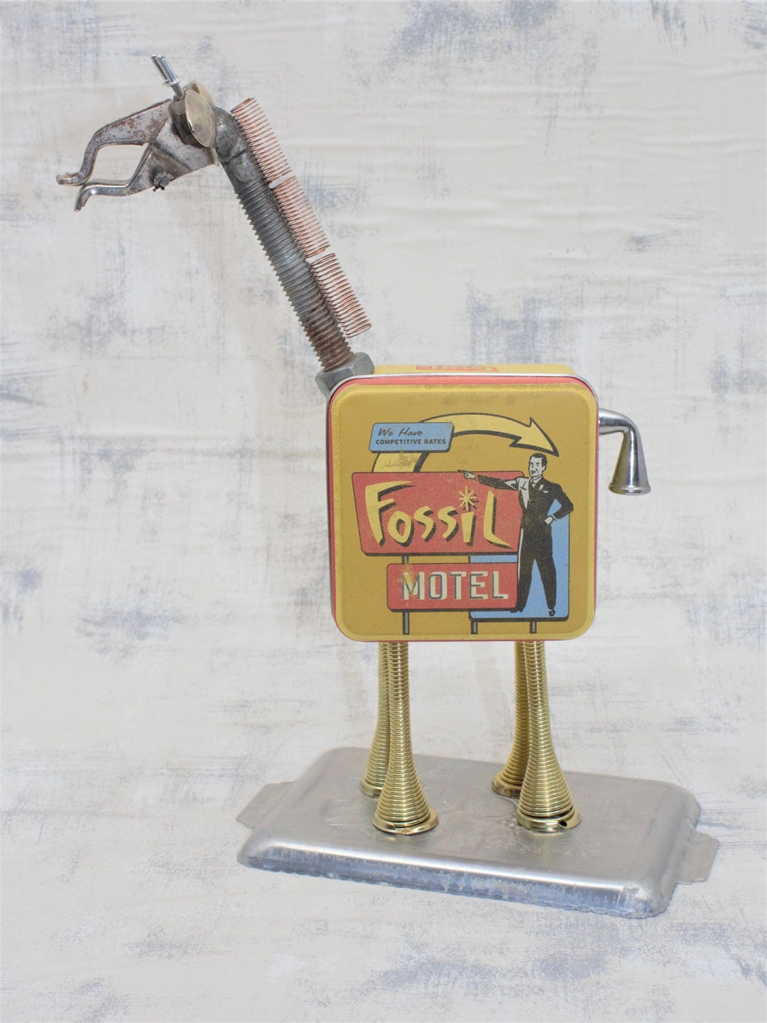 Fossil the Giraffe :upcycled Junk Robot for the Animal Lover or ...