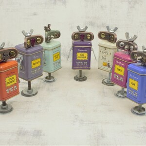 Tiny Tea Bots Made From Tiny Tea Tins Junk Robot Tea Lovers Gift - Etsy