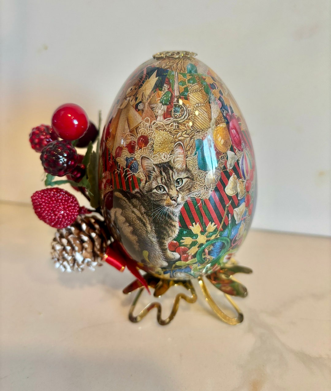 Vintage 1991 Enesco Ivory Cats Standing Ornament Lesley Anne Ivory ...