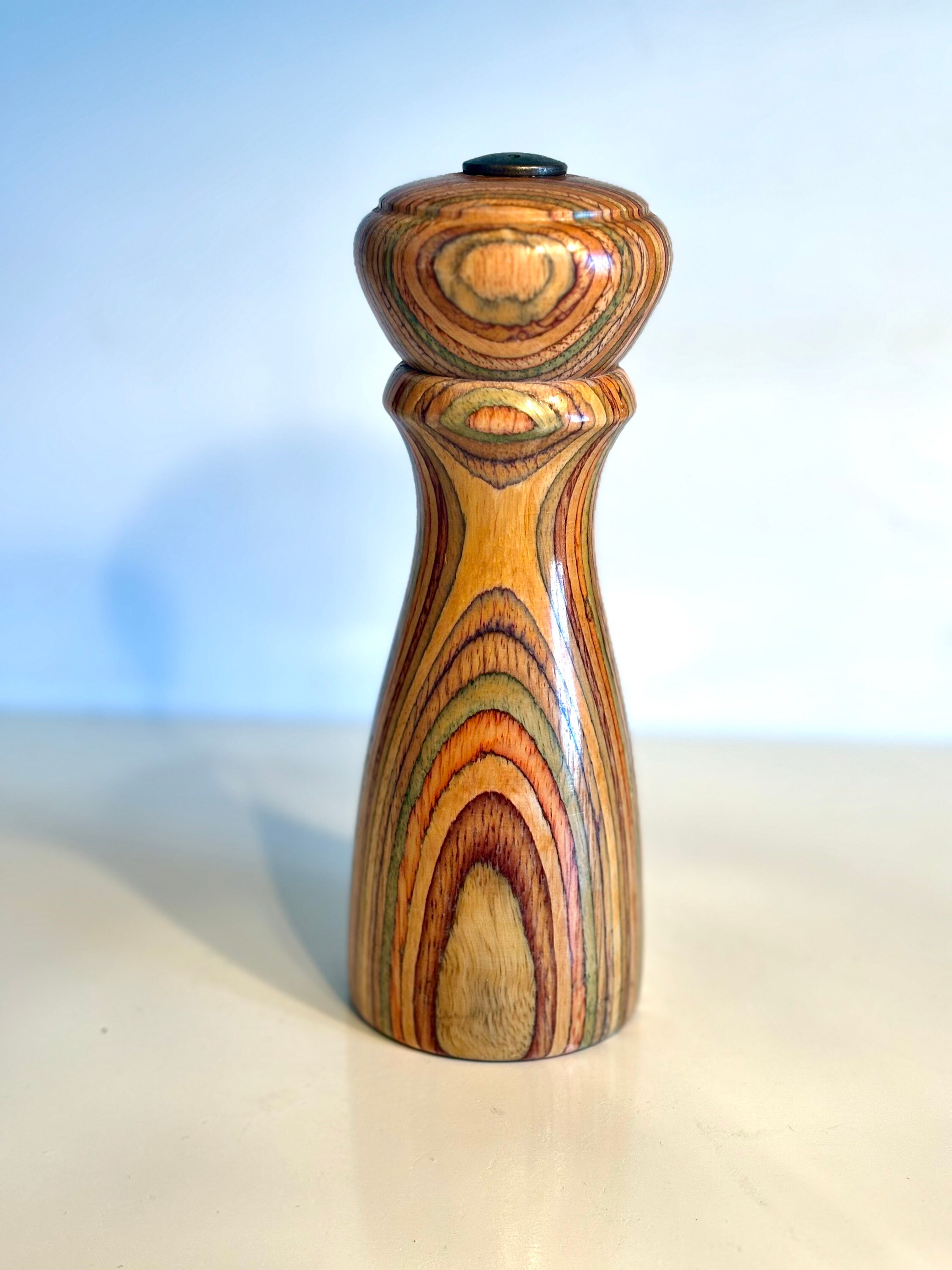 Vintage Mr. Dudley Multi Colored Wood Salt Shaker Rainbow Colors Wooden ...