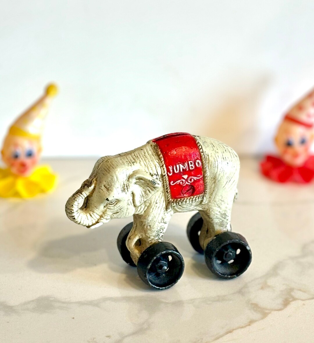 1940s Jumbo Hubley CIRCUS ELEPHANT BANK, Cast Iron Bank/pull Toy on ...