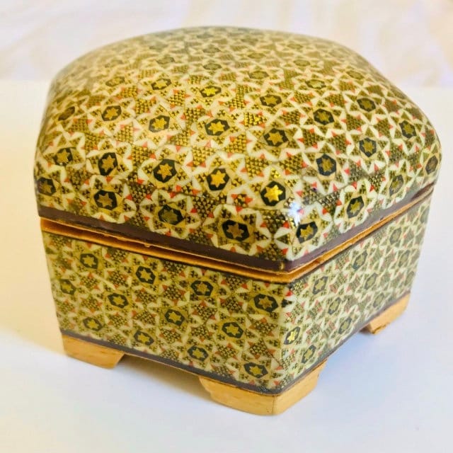 All Over Inlaid Wooden Persian Jewelry Box plus Bonus Gift - Etsy