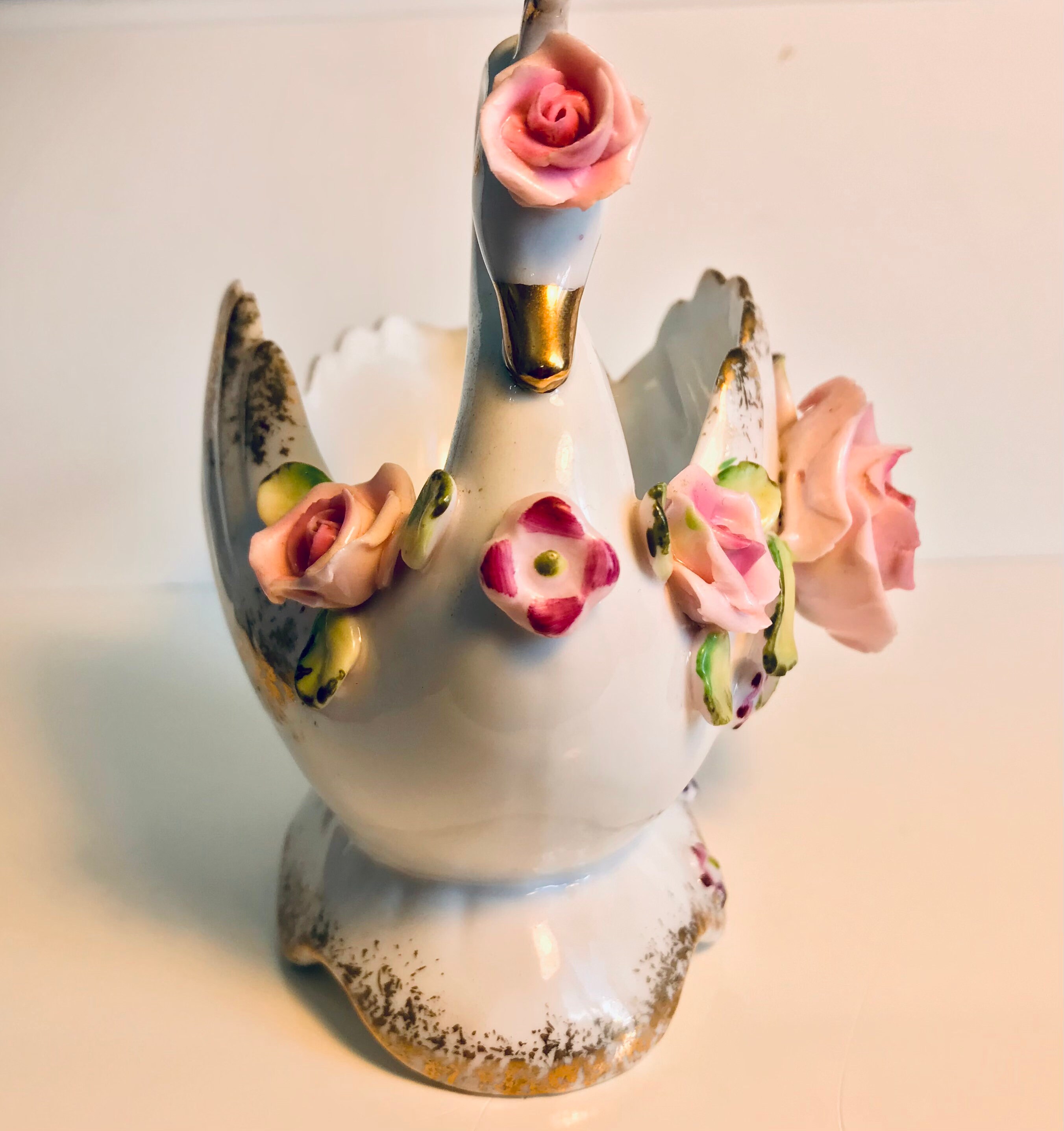 Vintage 1950s Lefton Swan Planter or Trinket Dish - Etsy