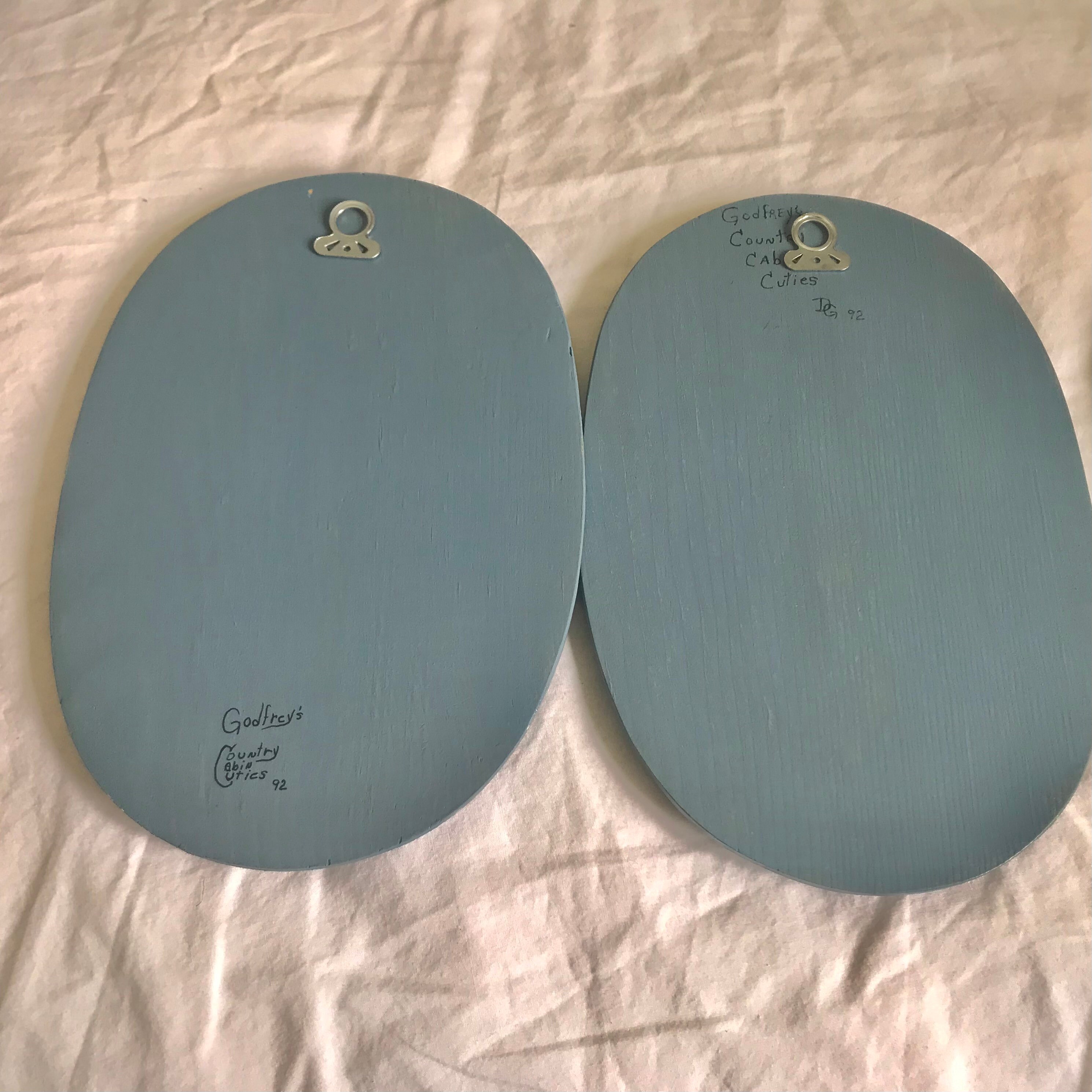 Vintage Decorative Wood Kitsch Wall Plaque Trio Country Cabin Cuties ...