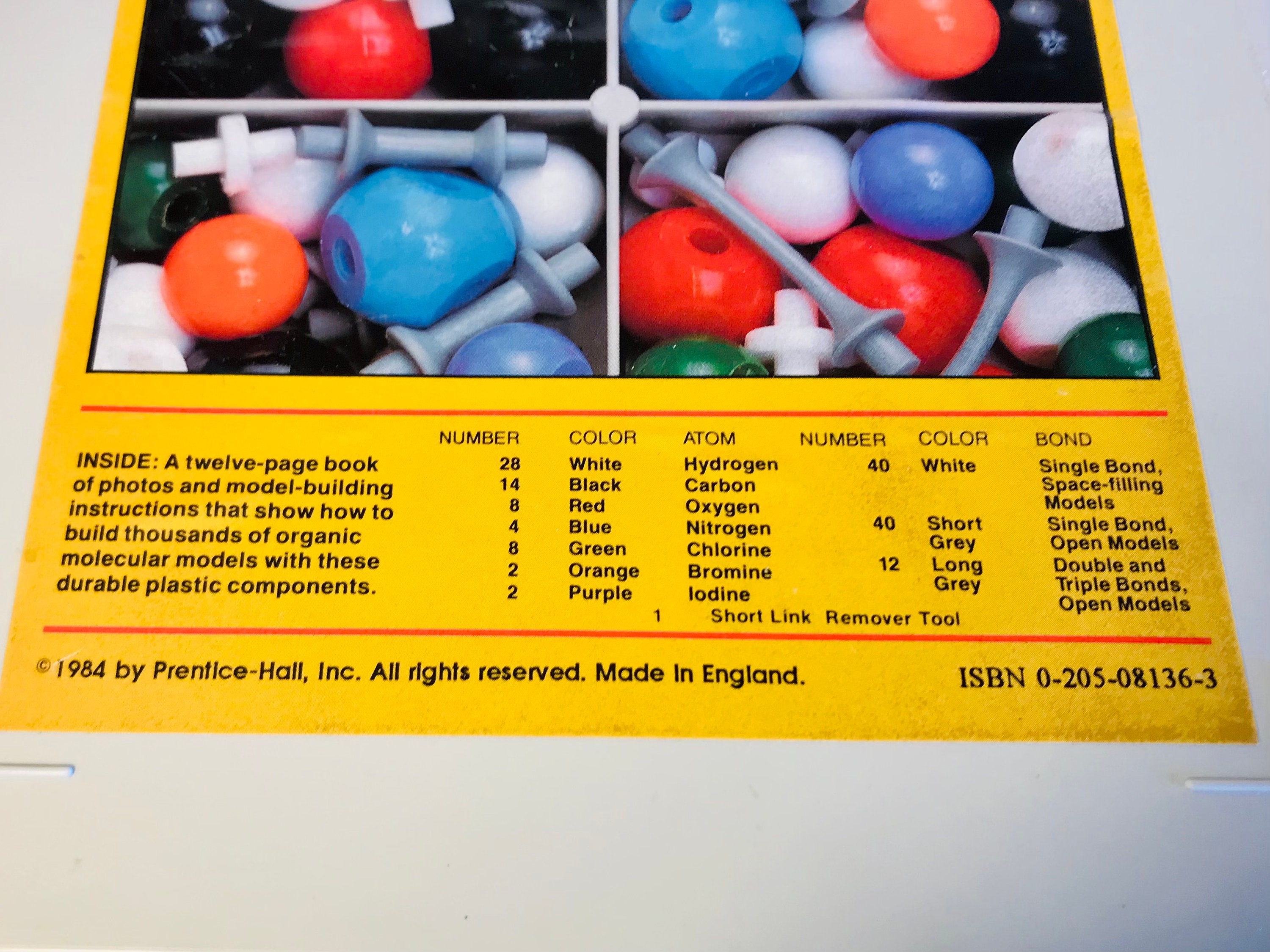 Vintage Prentice Hall Molecular Model Set for Organic - Etsy