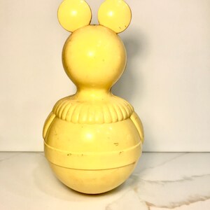 Vintage Hard Plastic Roly Poly Wobbly Toy W/rattle - Etsy