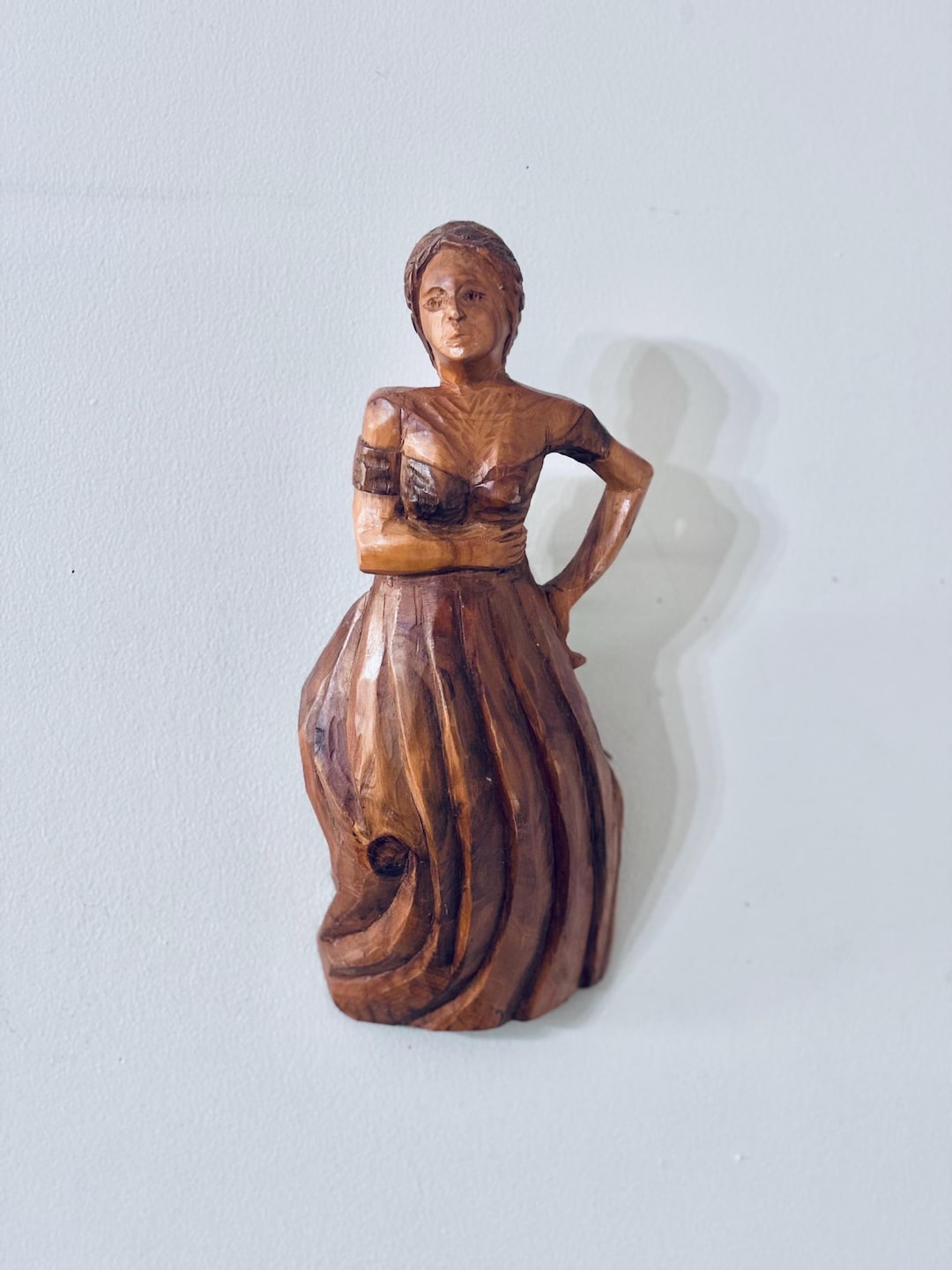 Vintage Signed Chilean Ship Figurehead Female Form Hand Carved Wood ...