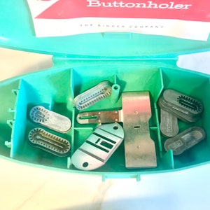 Vintage Singer Buttonholer “jetson” Atomic Style Green Complete Set Model 489500 - Etsy