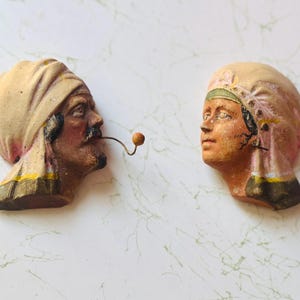 Vintage Mexican Chalkware Wall Decor - Etsy