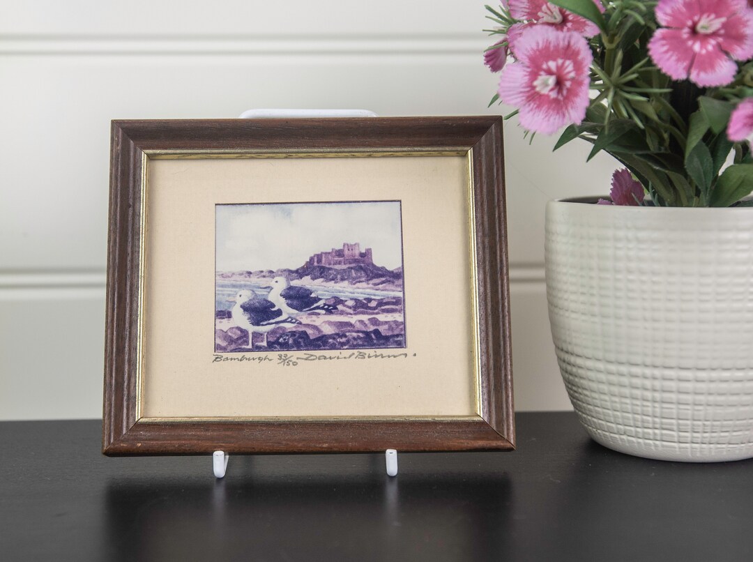 Signed David Binns Small Limited Edition Print of Bamburgh 33/150 - Etsy