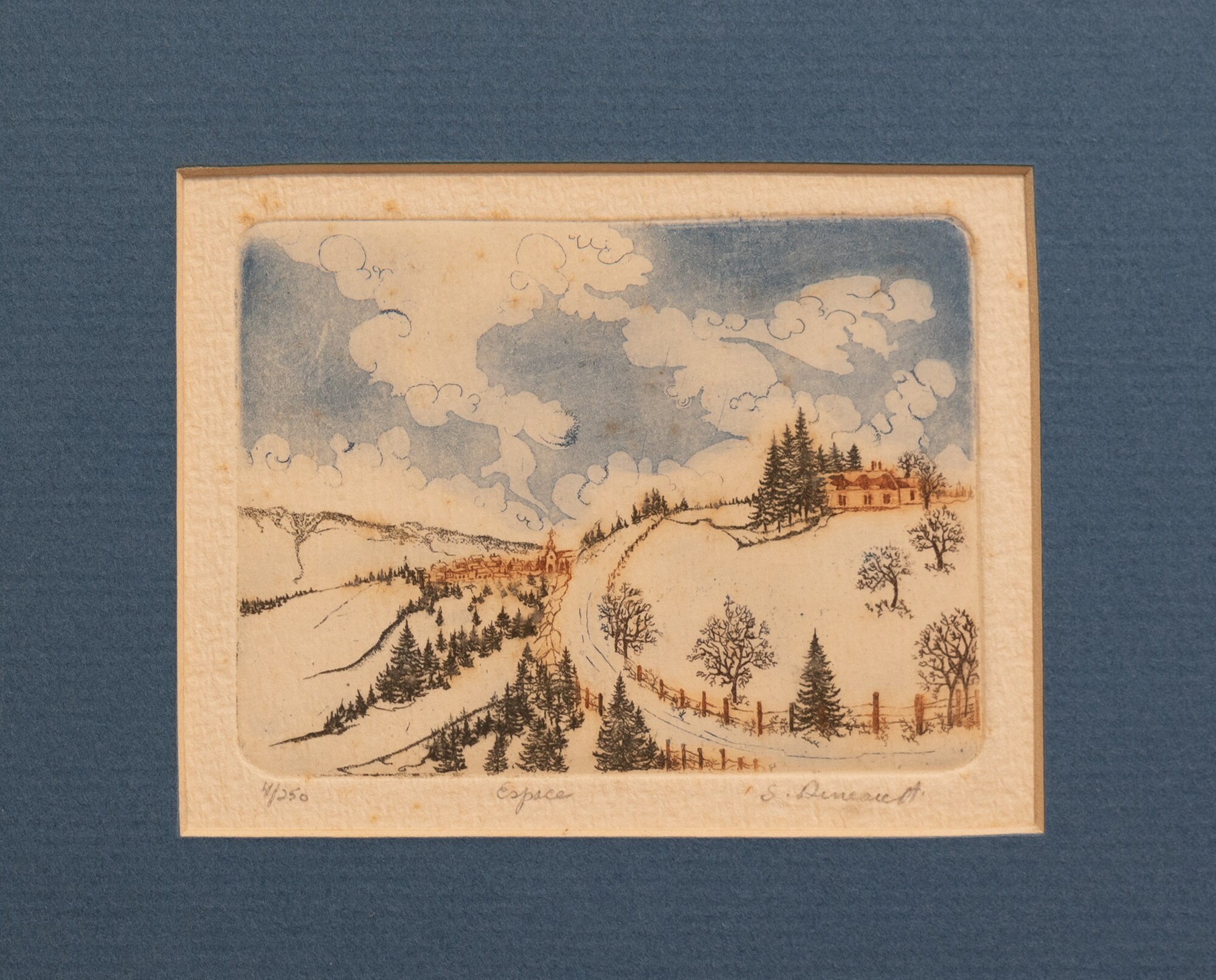 Vintage Limited Edition Etching From Sandra Deneault Canadian Artist 4/ ...