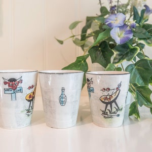 Vintage Royal Sealy Style Beakers X 3 With BBQ Theme C.1950's - Etsy ...