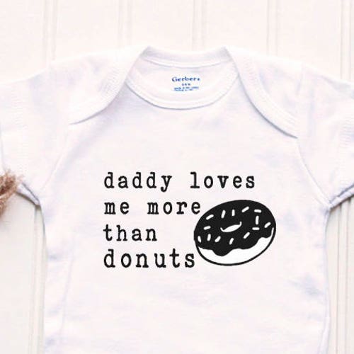 Daddy Donut Onesie® Daddy Loves Me Onesie® New Dad Onesie® - Etsy