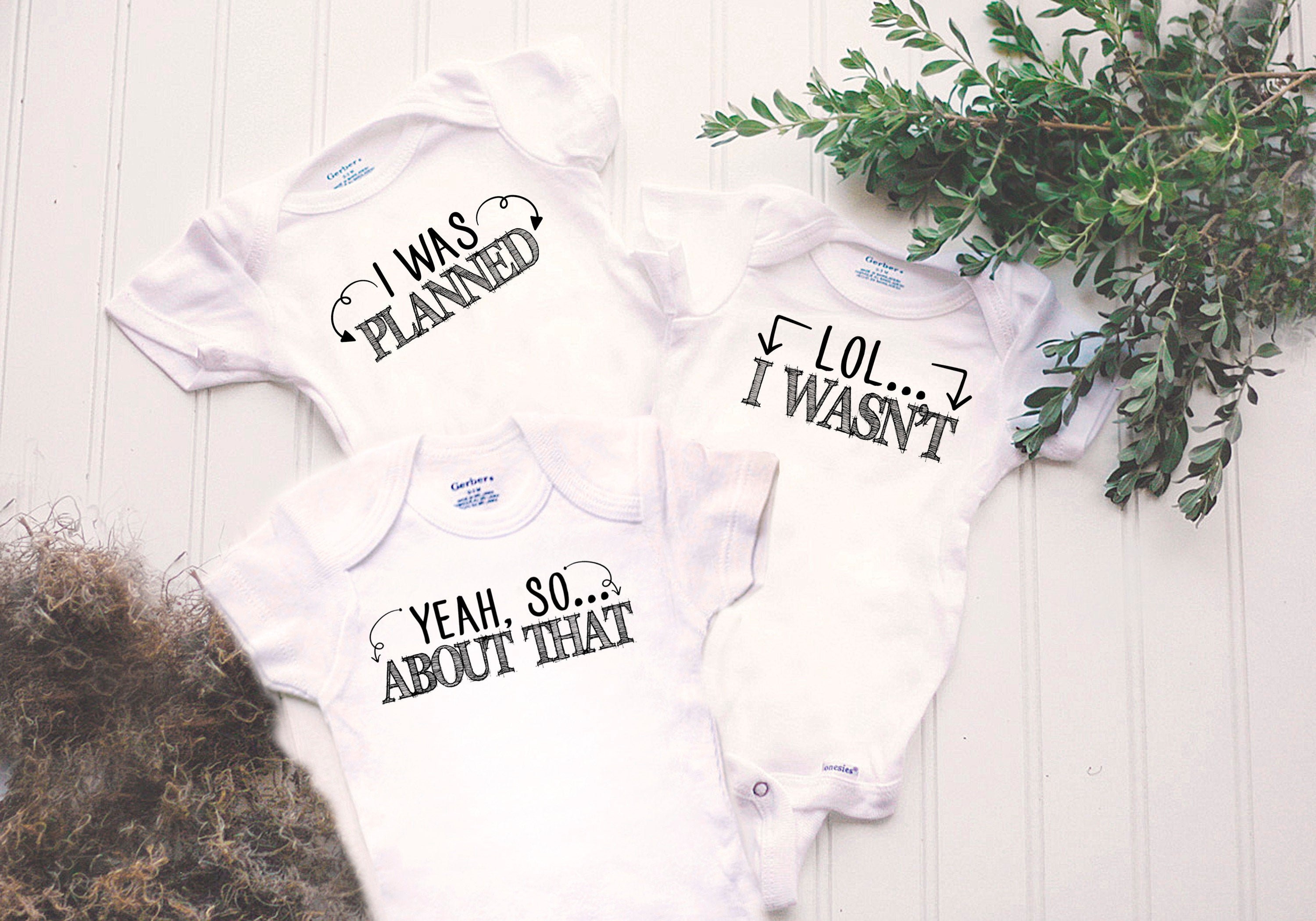 Funny Triplet Onesies® Baby Triplet Outfits Cute Triplet | Etsy