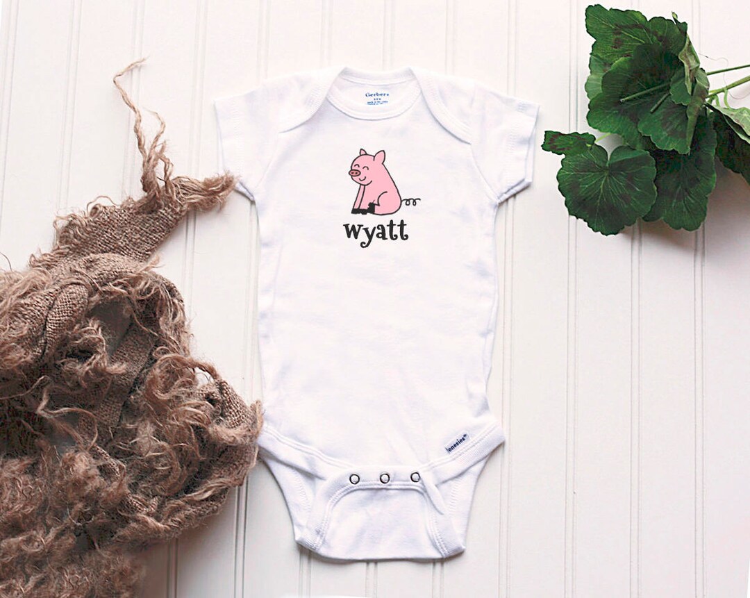 Little Piggy Onesie® - Customized Gerber Onesie®, Baby Pig Outfit, Take ...