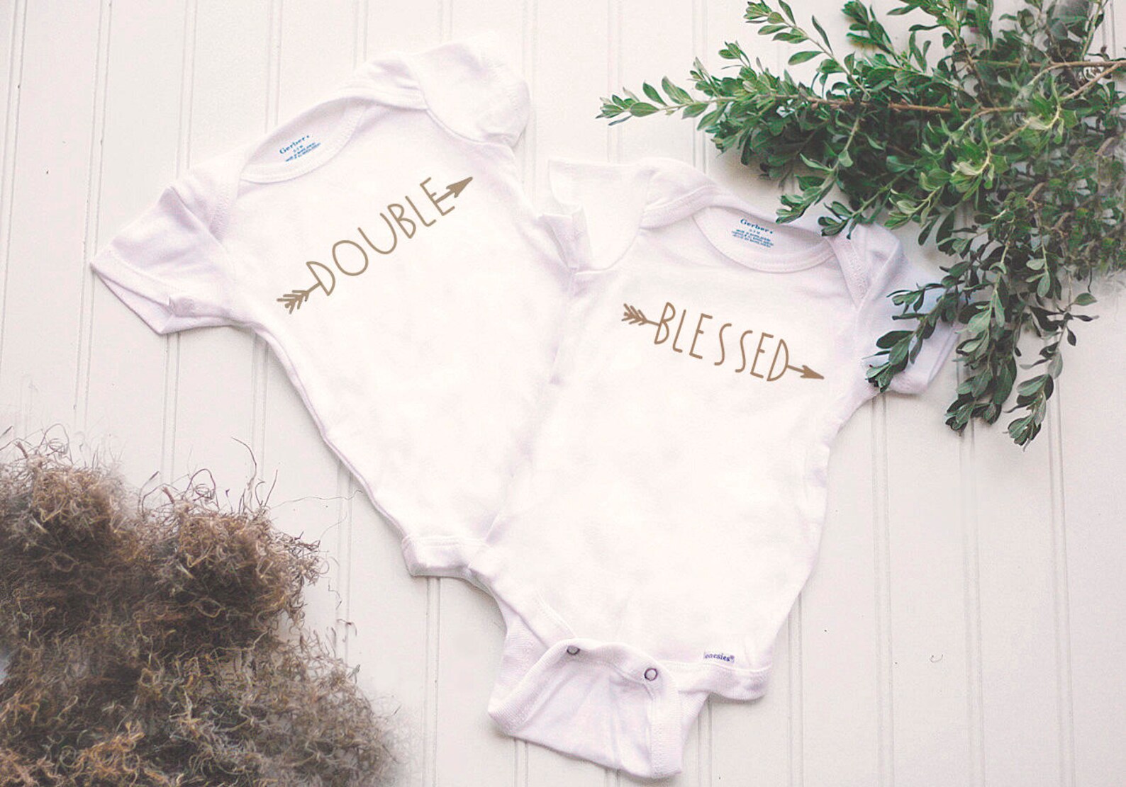 Double Blessed Twin Onesies® - Twins Blessed Outfits, #blessed Onesies ...
