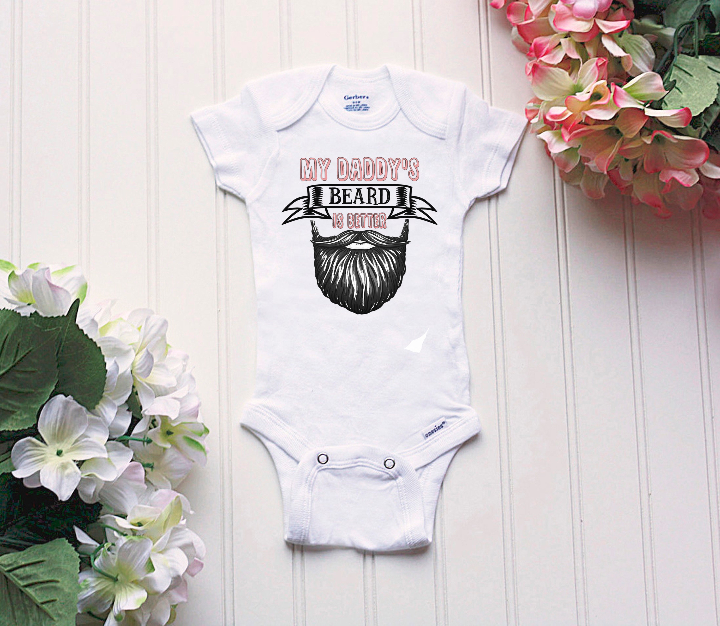 Bearded Daddy Onesie® - Daddy Beard Onesie®, New Dad Onesie®, Funny ...