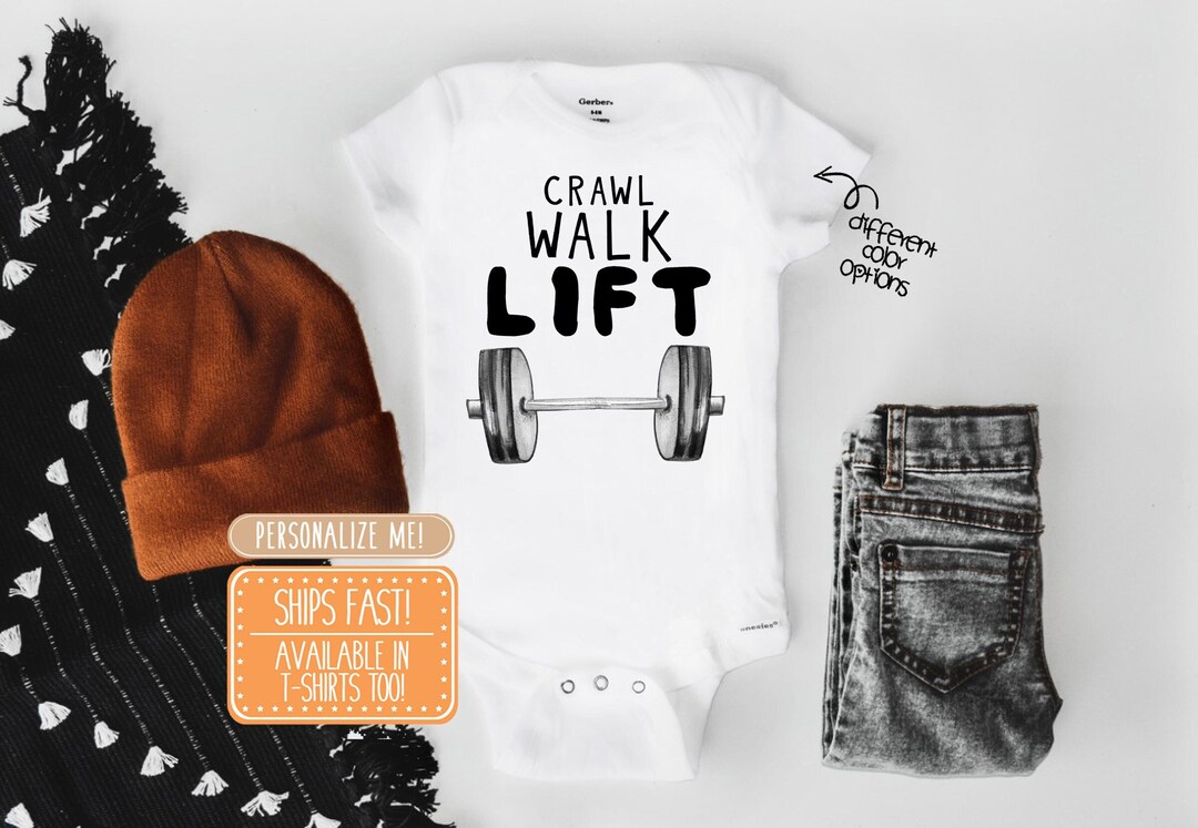 Crawl Walk LIFT Onesie® - Fitness Onesie®, Gym Onesie®, Personal ...
