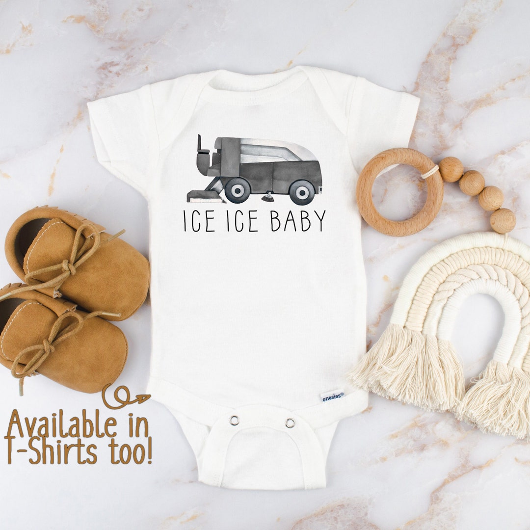 Ice Ice Baby Onesie® - Hockey Baby Shower Gift, Hockey Baby Shirt, Baby ...