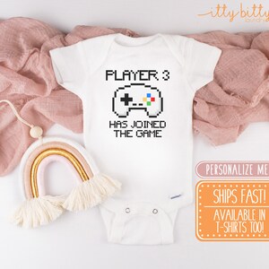 Player 3 Onesie® - Gamer Onesie®, Gamer 8 Bit Onesie®, Video Game ...