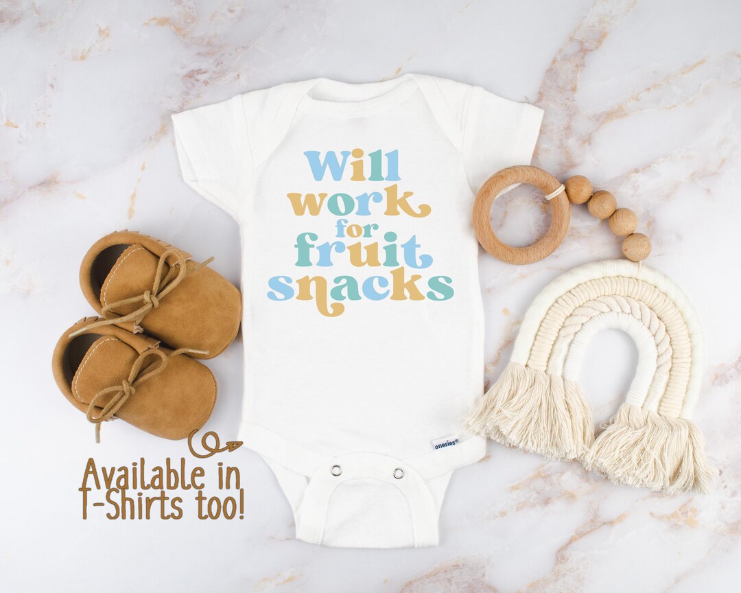 Fruit Snacks Onesie® - Snack Life Onesie®, Funny Baby Onesie®, Auntie ...