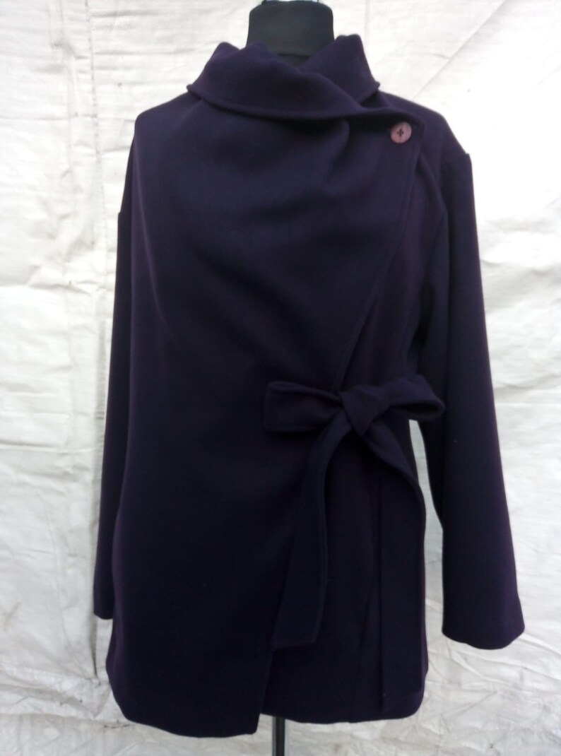 Women's Plum Colored Coat. Spring/fall Season Coat. Dark - Etsy