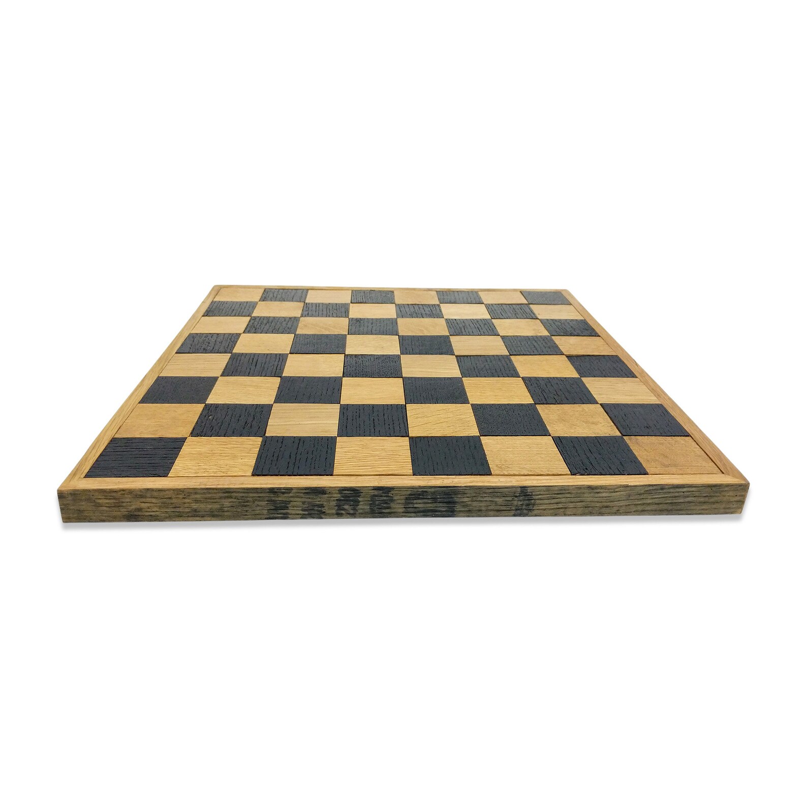Bourbon Barrel 17" Chess Board - Made From Alternating Charred and Oak ...