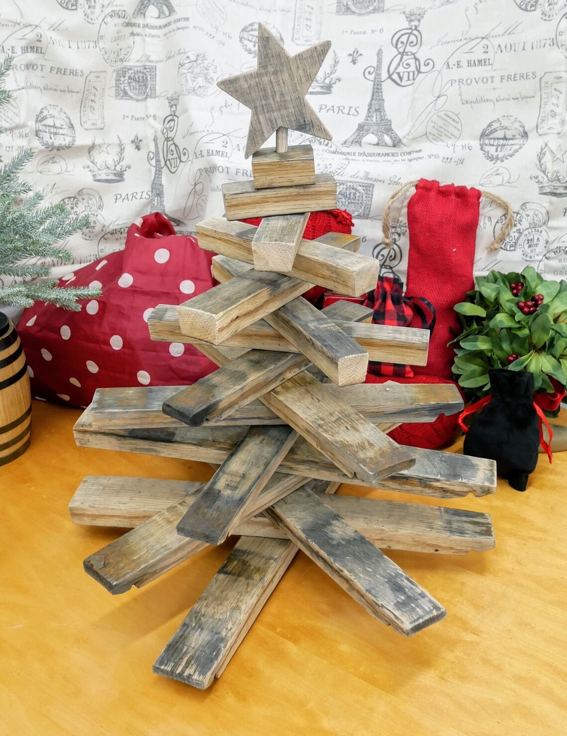 Bourbon Barrel Stave Christmas Tree Rustic Christmas Holiday - Etsy Canada