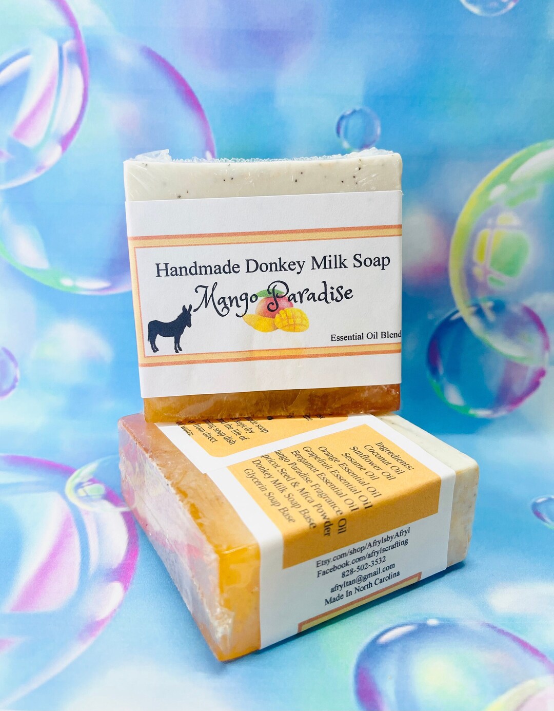 Homemade Donkey Milk Soap Mango Paradise - Etsy