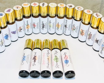 Roll on Oil Perfume With Crystals, Natural Perfume, Essential Oil ...