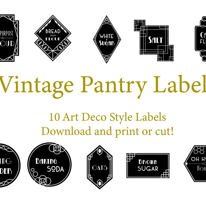 Vintage Pantry Labels - Etsy