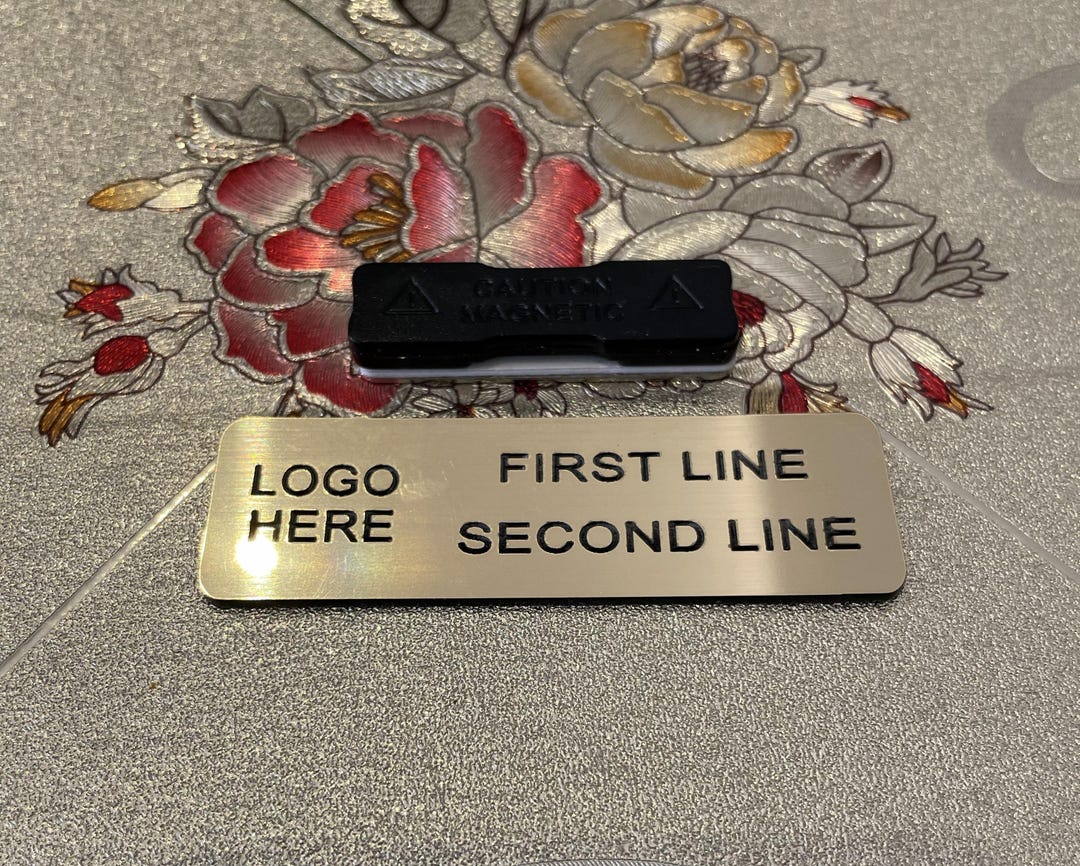74 * 24 * 1.6 Mm Laser Engraved Rectangle Badges. - Etsy