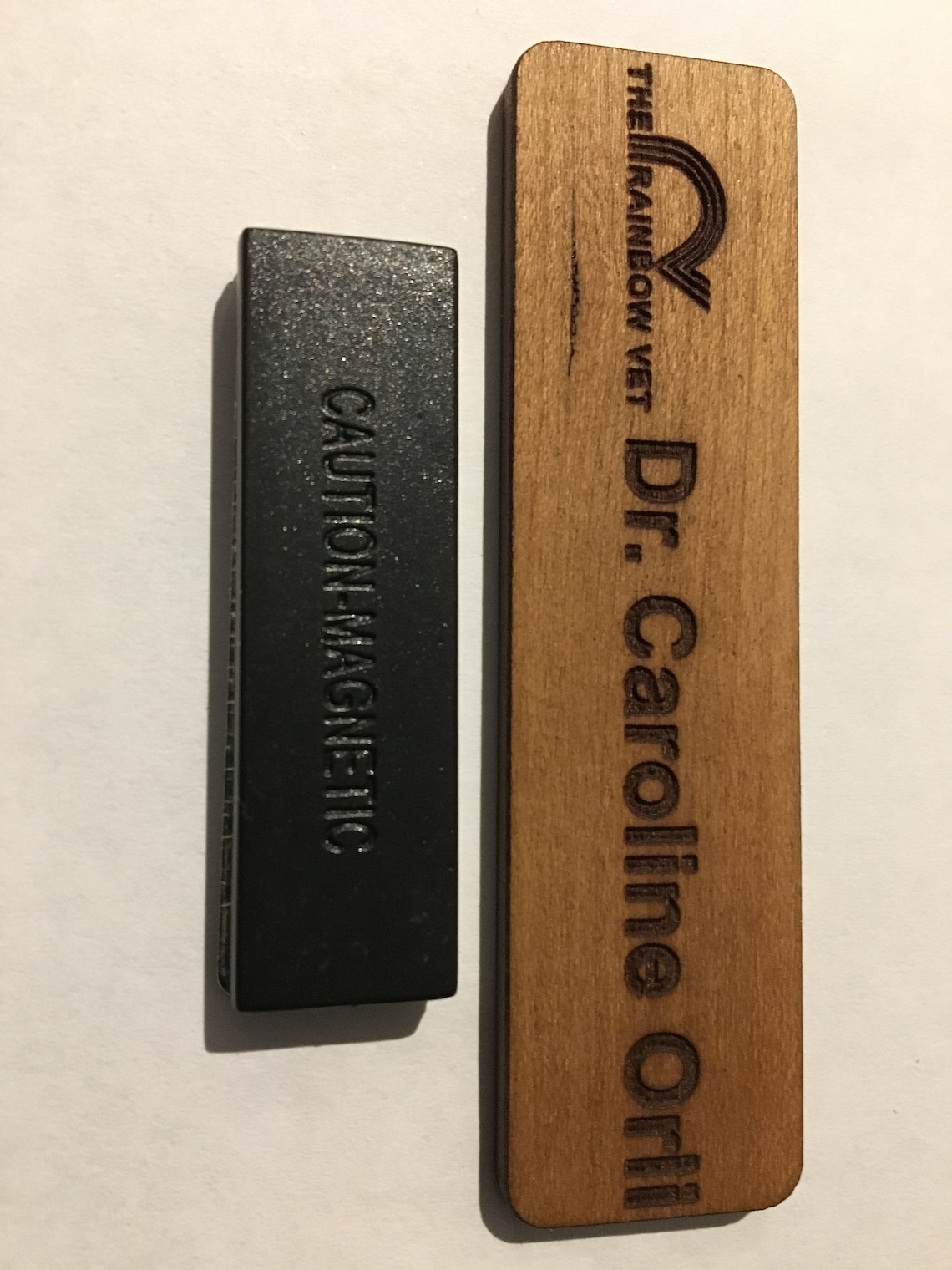 75 x 20 x 1.6 mm Rectangle Staff Name Tags Custom Laser | Etsy