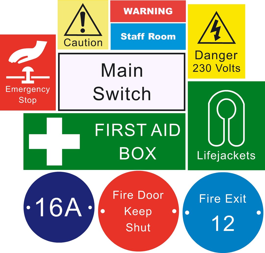 Electrical ID Tag Plaque Safety Signs Laser Engraved on Two Tone ...