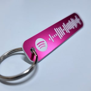 Personalised Spotify Song Code Keychain: Laser Engraved Music Gift ...