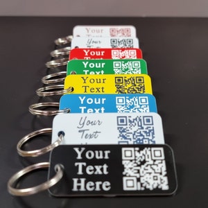 Personalised QR Code Keyring - Gift, Social Media, Website, Secret ...