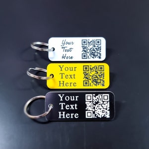 Personalised QR Code Keyring - Gift, Social Media, Website, Secret ...