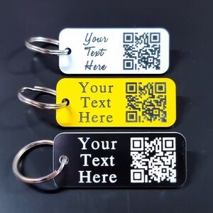 Personalised QR Code Keyring - Gift, Social Media, Website, Secret ...