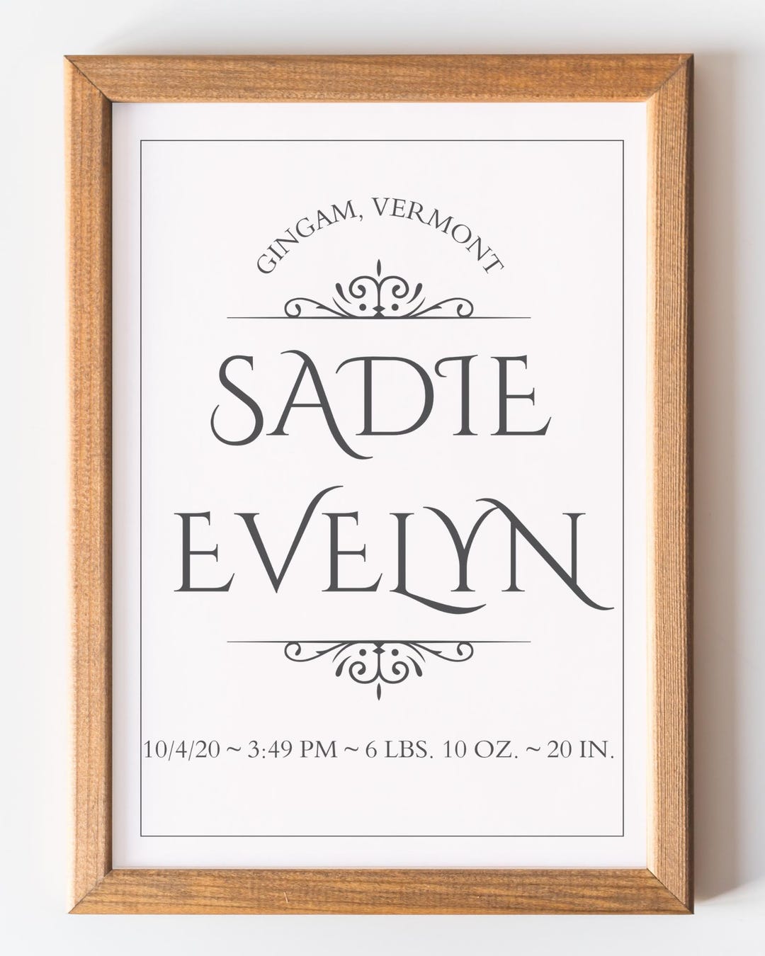 The Sadie | Custom Baby Name | Personalized Nursery Room Wall Decor ...