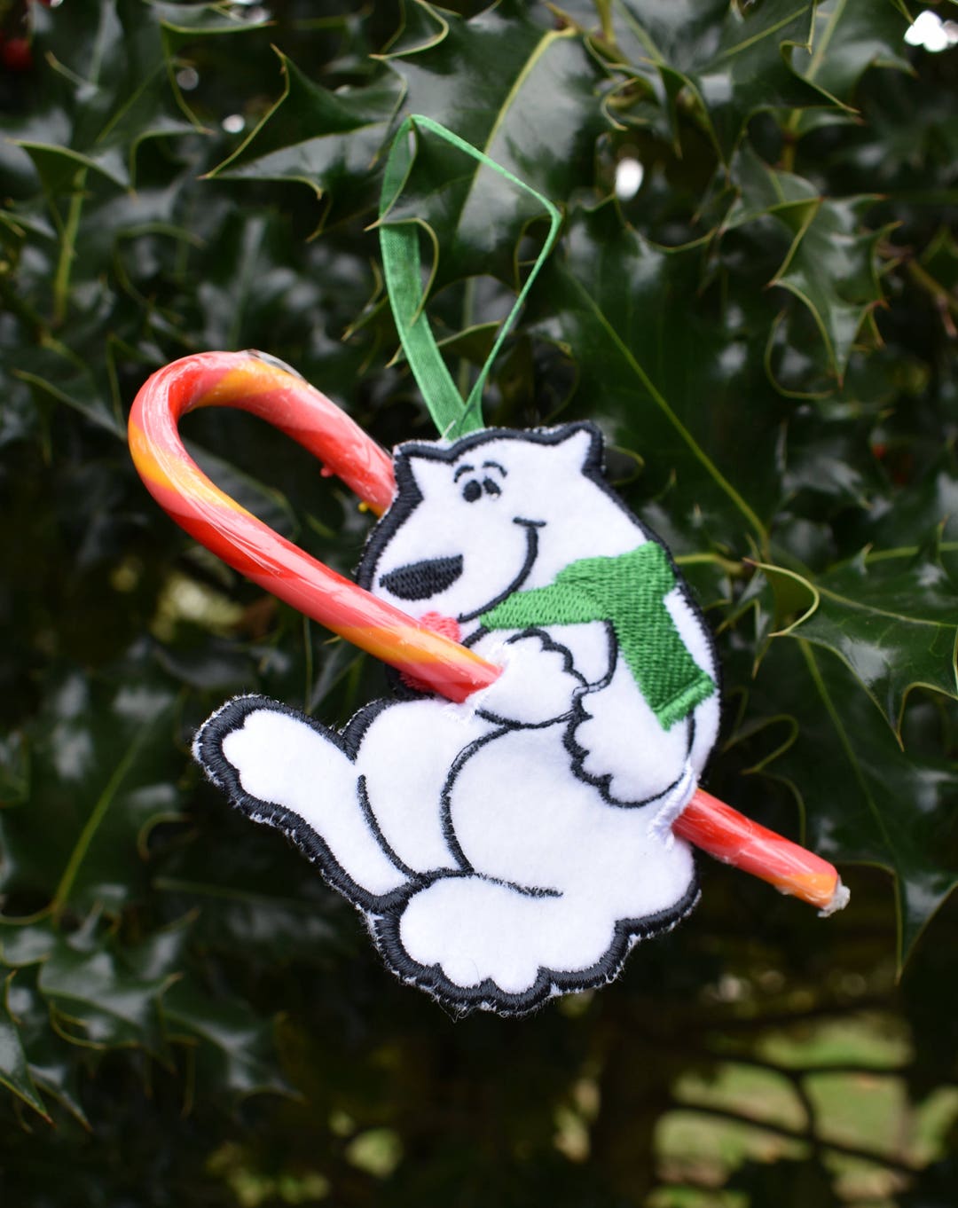 Polar Bear Candy Cane Holder Etsy