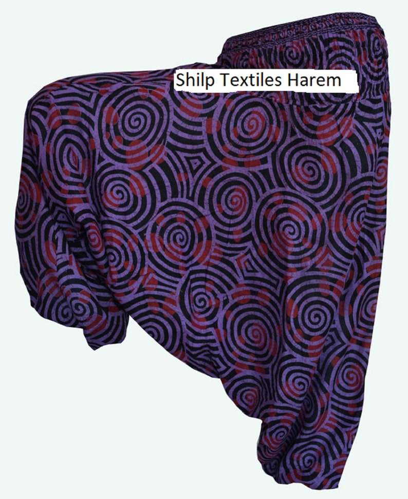 Hand Block Print Pants Woman Harem Pajama Bottoms Boho Chic Hippie Indian Cotton Yoga Pants Blue ...