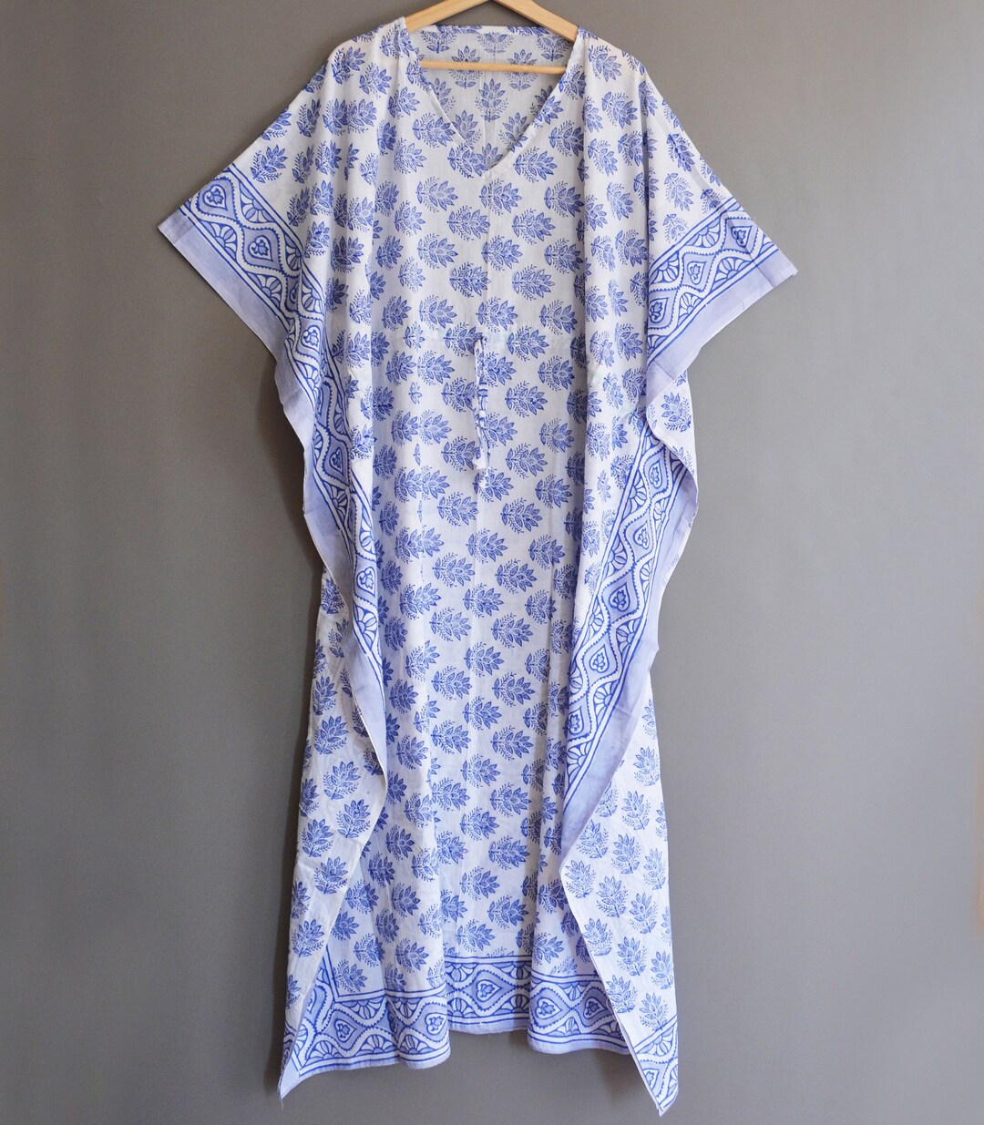 Kaftan Indian Cotton Hand Block Caftan Dress Long and Short Caftan ...
