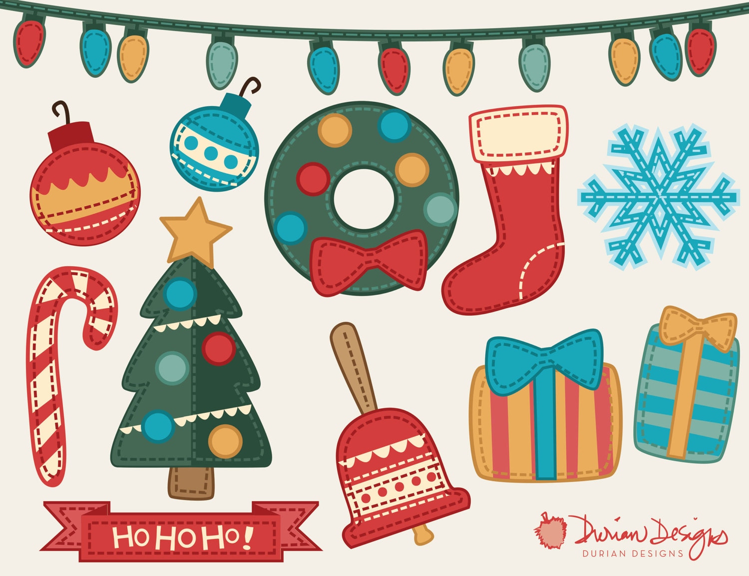 Christmas Clip Art Commercial Use, Christmas Tree Decoration Clipart ...