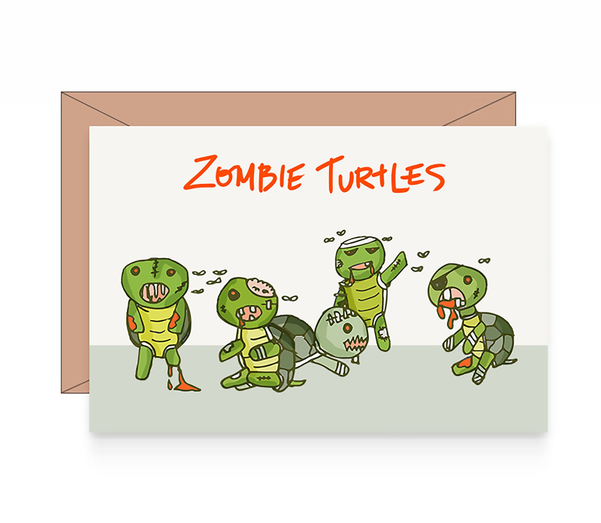 Zombie Turtles Clipart Commercial Use, Hand Drawn Reptile Clip Art ...