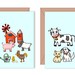 Farm Animals Hand Drawn Clip Art, Commercial Use, Horse Pig Cow Rooster ...