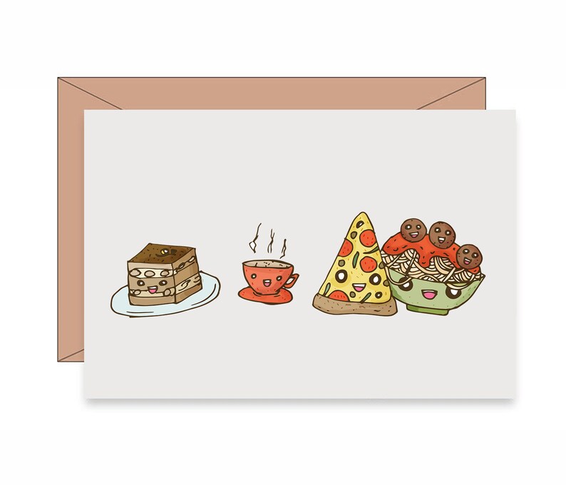 Cute Italian Food Clipart Commercial Use, Hand Drawn Clip Art, Kawaii ...