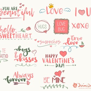 Love Sayings Clipart Commercial Use, Valentine's Text, Uplifting ...
